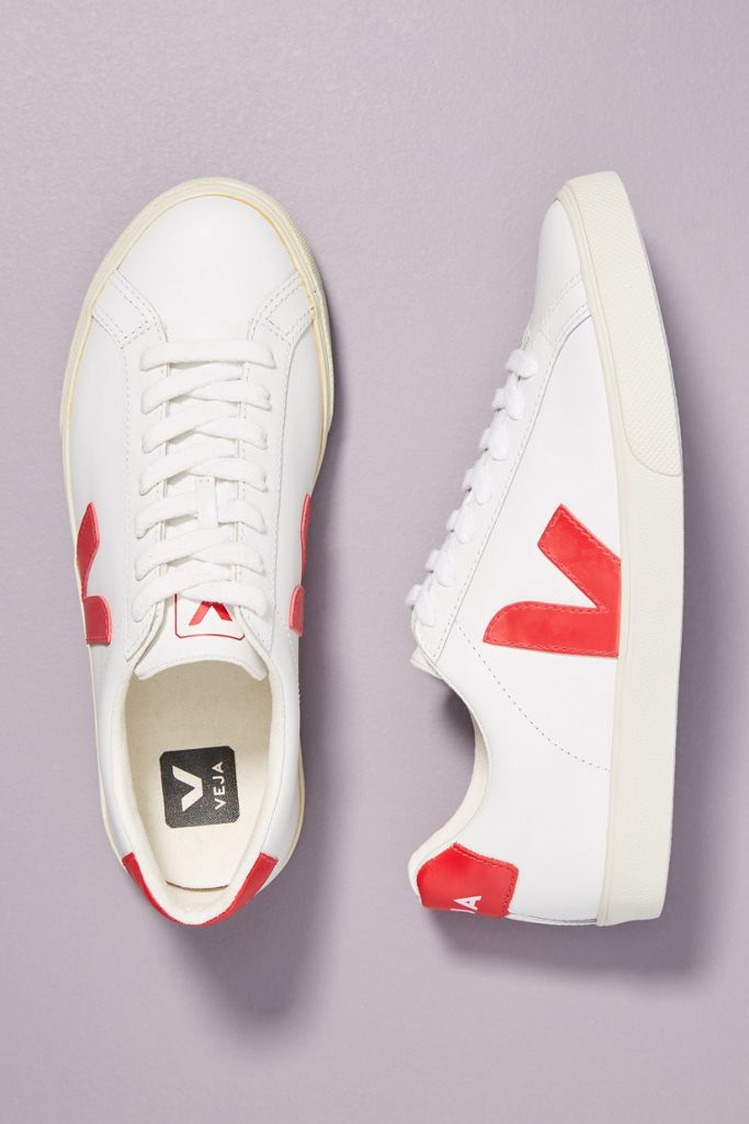 Veja Red Low-Top Sneakers | Anthropologie