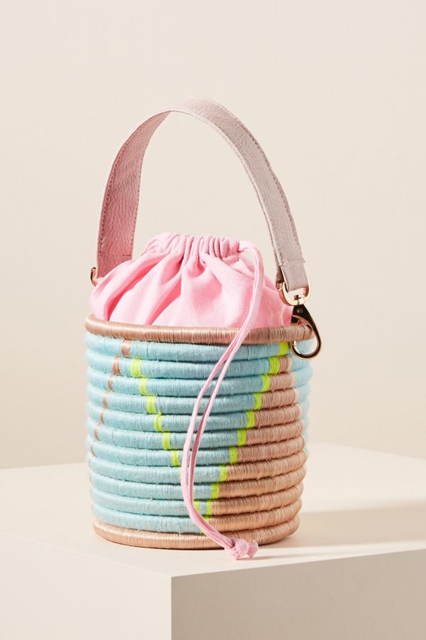 Milo Mini Woven Bucket Bag | Anthropologie