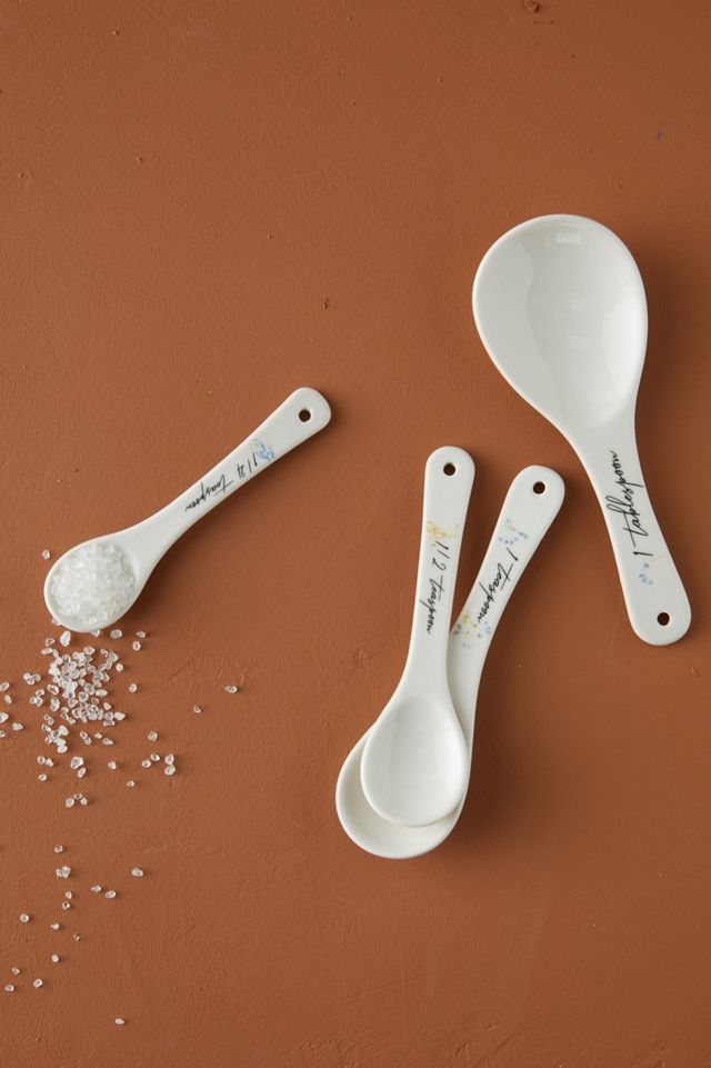 Floral Ceramic Measuring Spoons | Anthropologie
