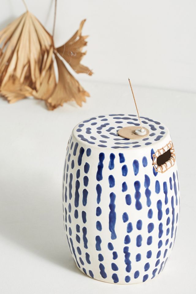 Striped Ceramic Stool | Anthropologie
