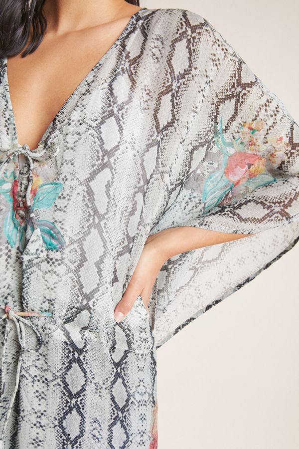 Snake-Printed Kimono | Anthropologie