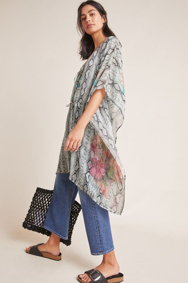 Snake-Printed Kimono | Anthropologie