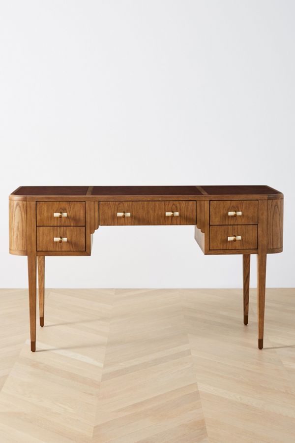 Soho Home x Anthropologie Leather Inset Desk | Anthropologie UK