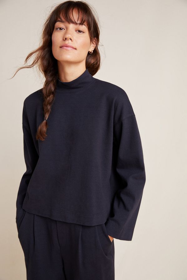 Stateside Ponte Mock Neck Pullover | Anthropologie