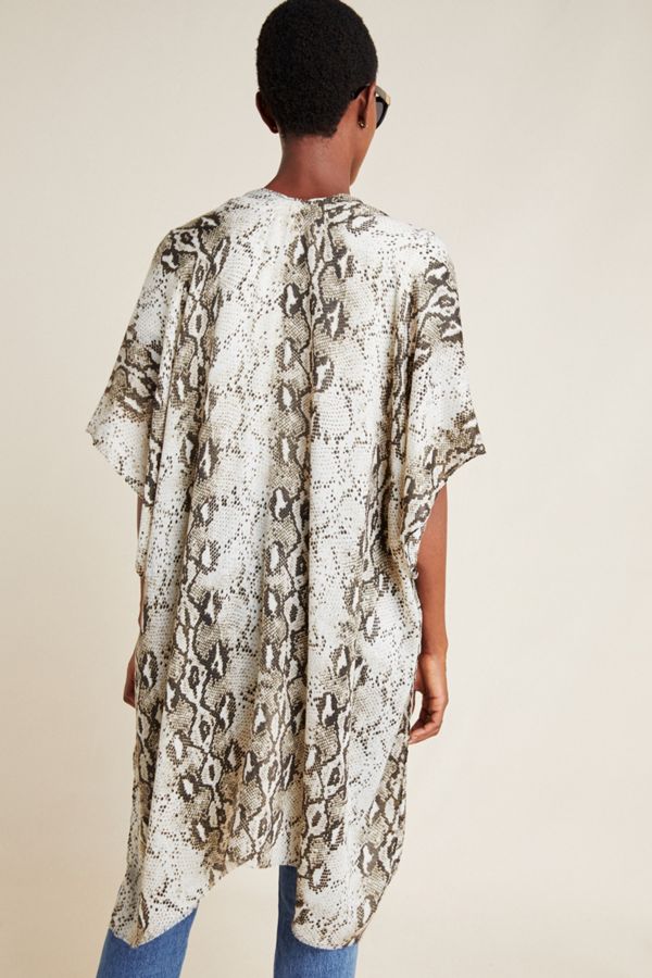 Regina Snake-Printed Kimono | Anthropologie