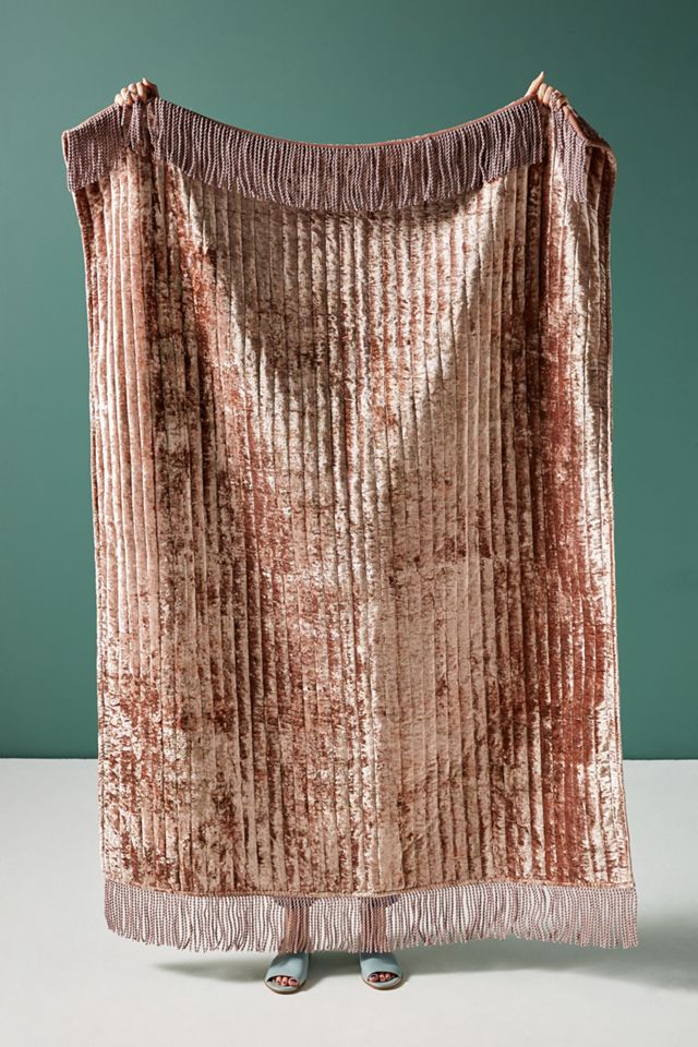 Velvet Scarlet Throw Blanket | Anthropologie