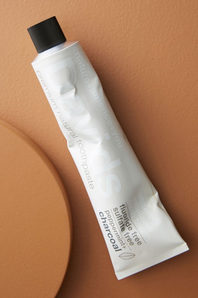 Davids Peppermint + Charcoal Premium Natural Toothpaste | Anthropologie