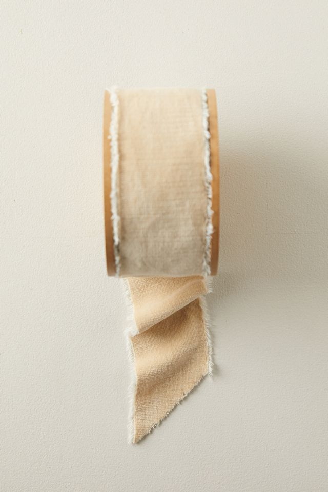Antiqued Frayed Velvet Ribbon, 64MM | Anthropologie