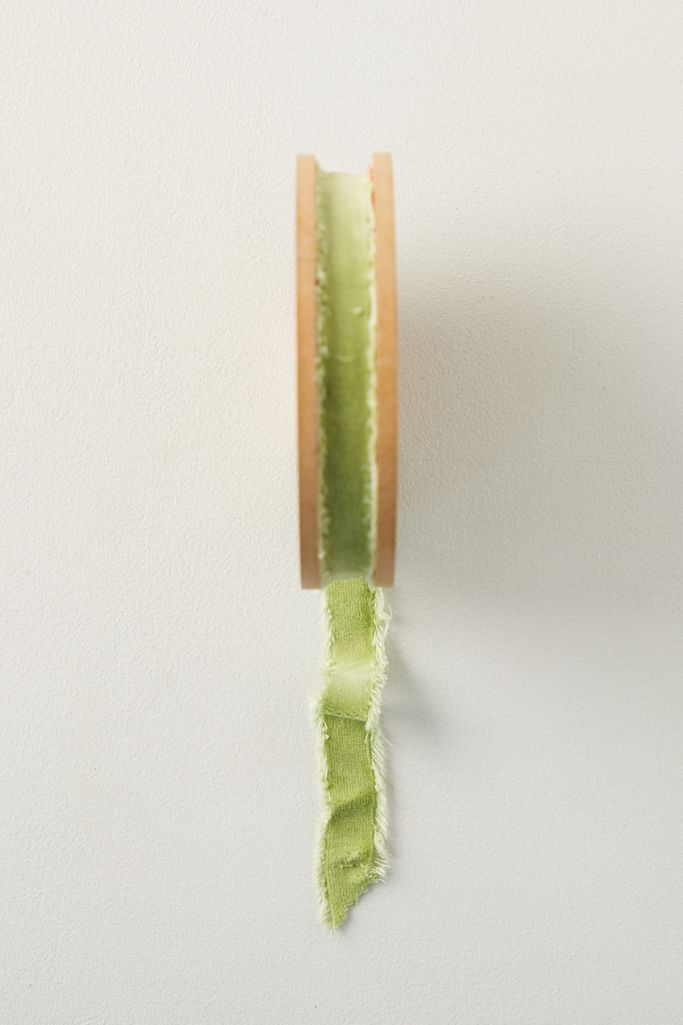 Antiqued Frayed Velvet Ribbon, 10MM | Anthropologie