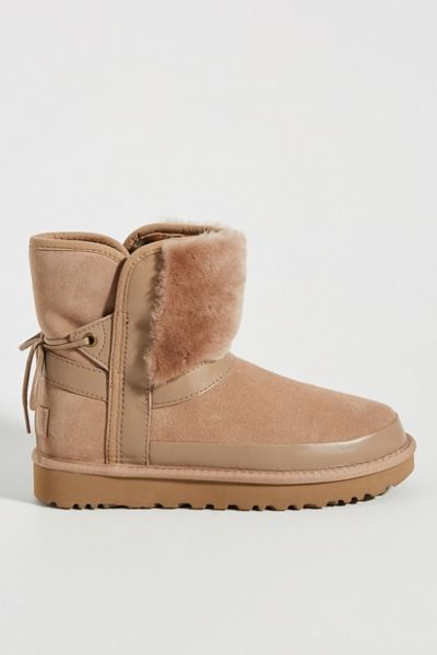 UGG Classic Leopard-Lined Bow Boots | Anthropologie