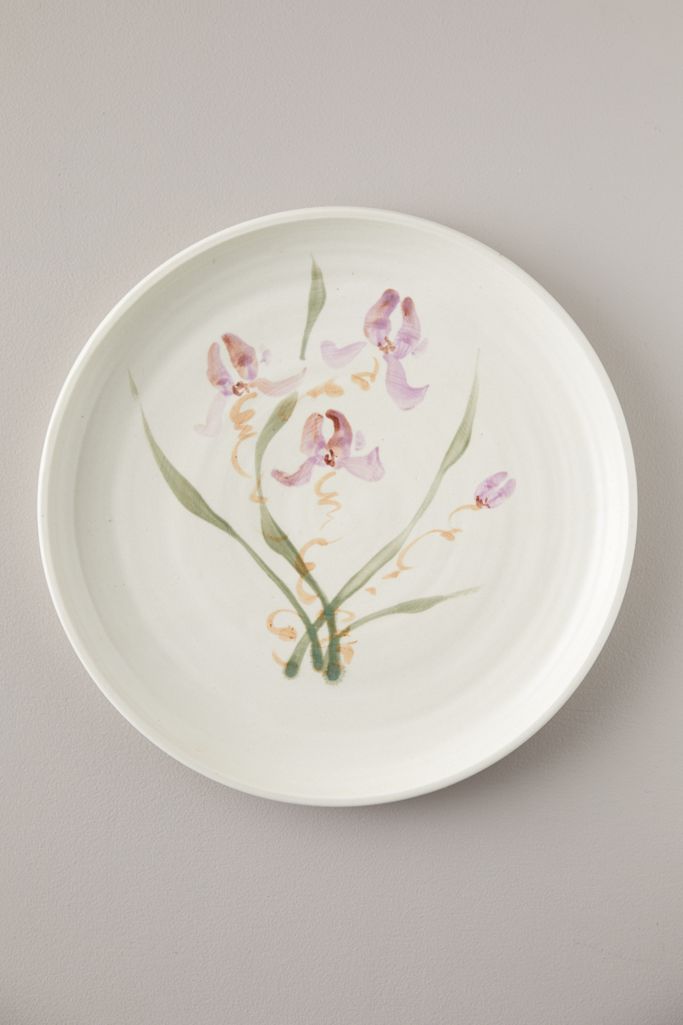 Porcelain Wild Orchid Serving Plate | Anthropologie