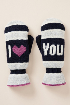 I Love You Knit Mittens | Anthropologie