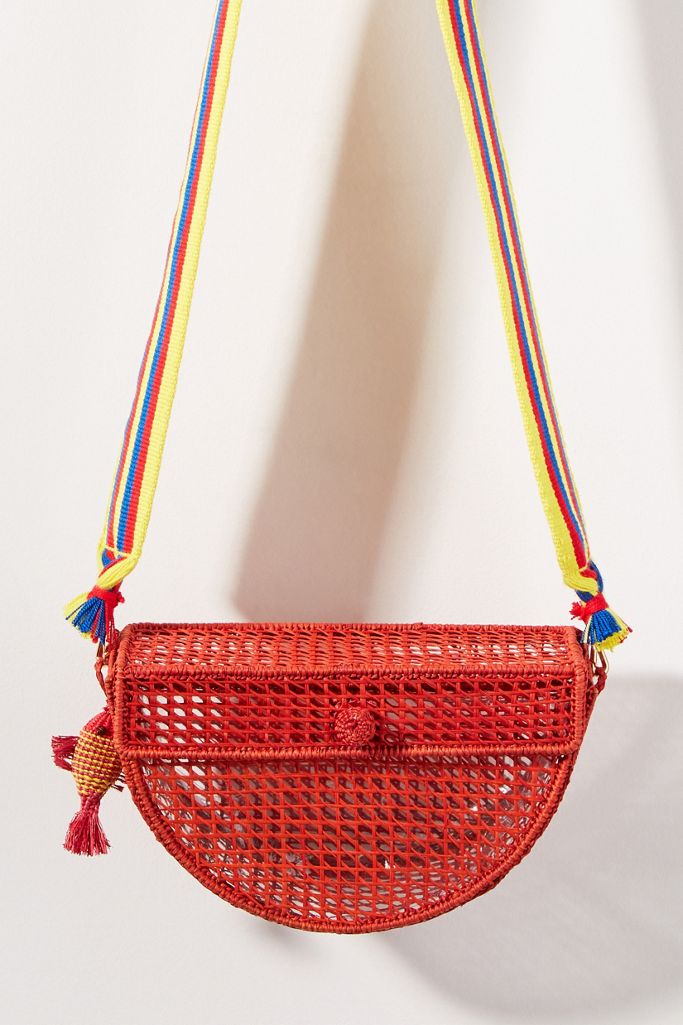 Julie Straw Crossbody Bag | Anthropologie