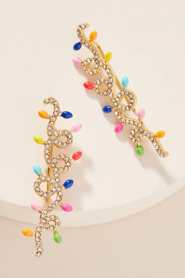 BaubleBar Holiday Lights Crawler Earrings | Anthropologie