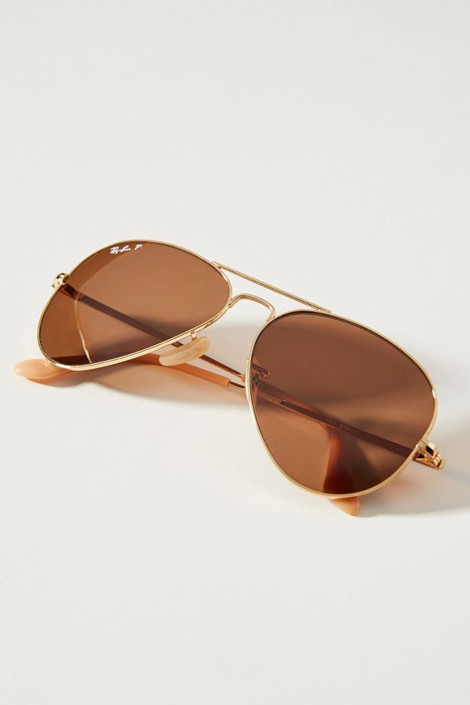 Ray-Ban Polarized Aviator Sunglasses | Anthropologie