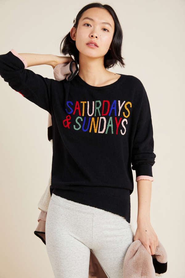 Sundry Logo Wool and Cashmere-Blend Sweatshirt | Anthropologie UK