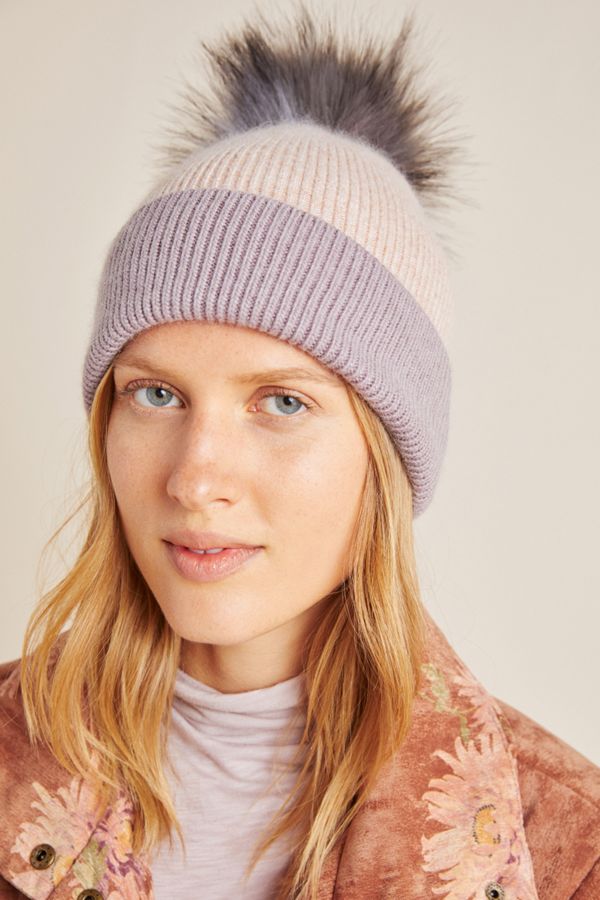Pick-A-Pom Fluffy Beanie Topper | Anthropologie