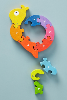 Numbered Snail Wooden Puzzle Set | Anthropologie