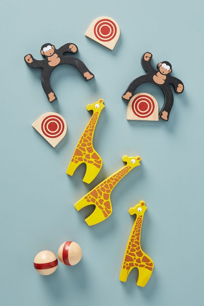 Wooden Safari Bowling Set | Anthropologie