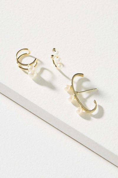 Shashi Pearl Ear Cuff Set | Anthropologie