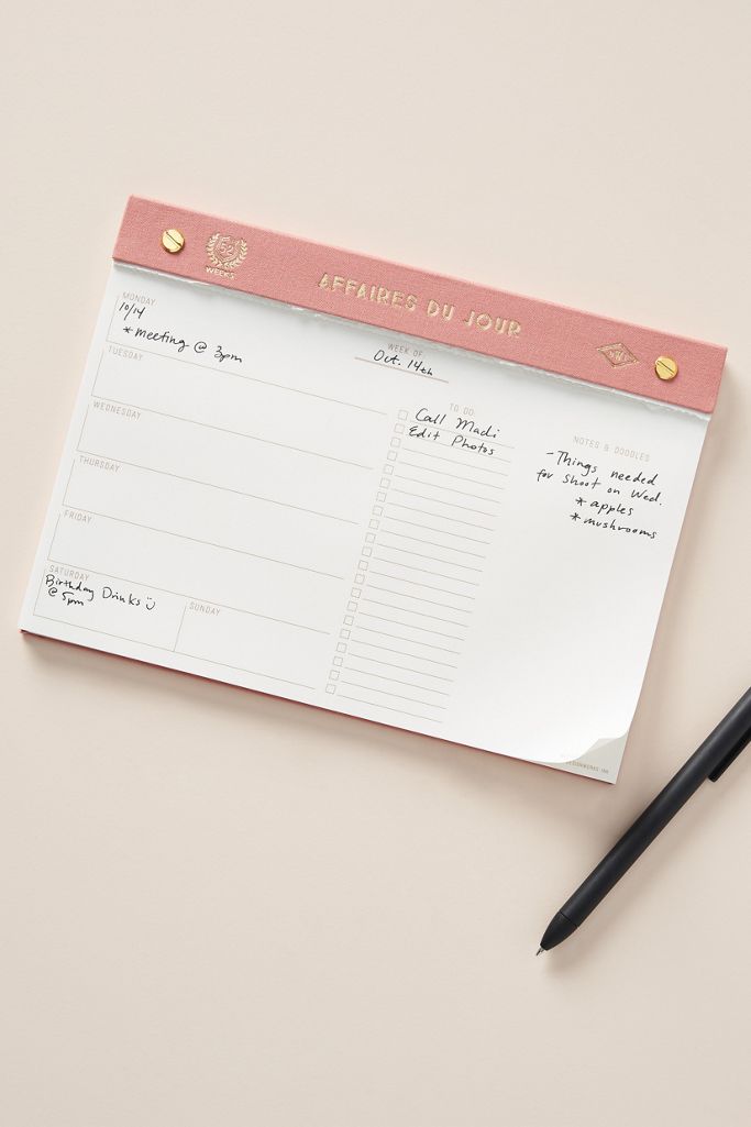 DesignWorks Ink Affairs Desk Notepad | Anthropologie