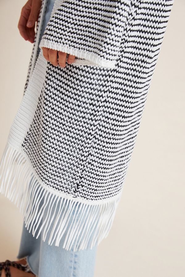 Pippa Fringed Duster Kimono | Anthropologie