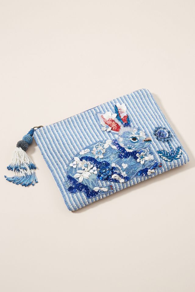 Rabbit Embellished Pouch | Anthropologie