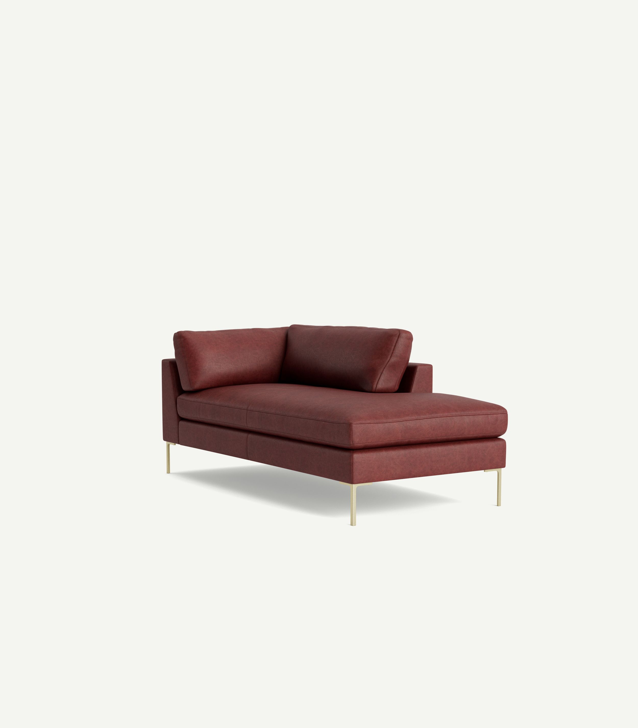 Bowen Modular Leather Chaise | AnthroLiving