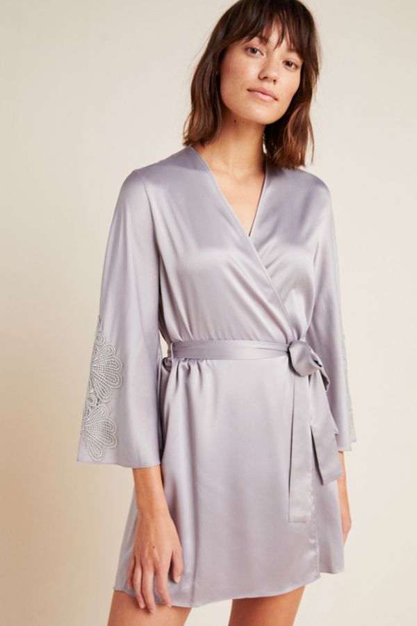 Daphne Satin Robe | Anthropologie