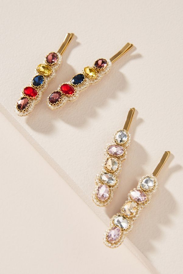Deepa Gemstone Bobby Pin Set | Anthropologie