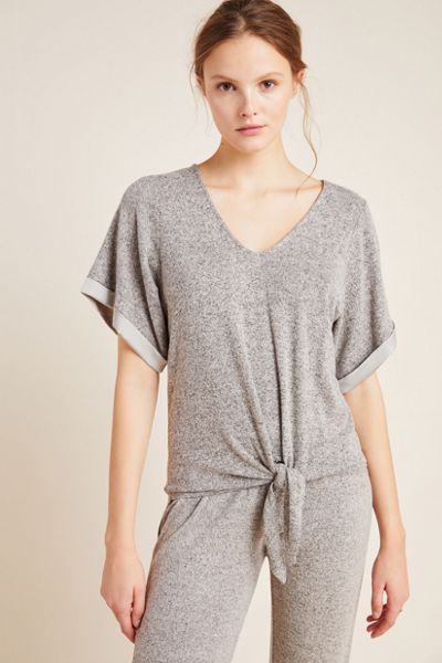 Cady Tie-Front Hacci Top | Anthropologie