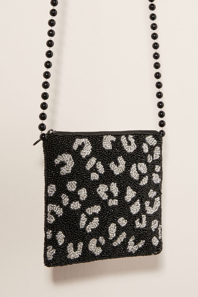 Beaded Leopard Crossbody Bag | Anthropologie
