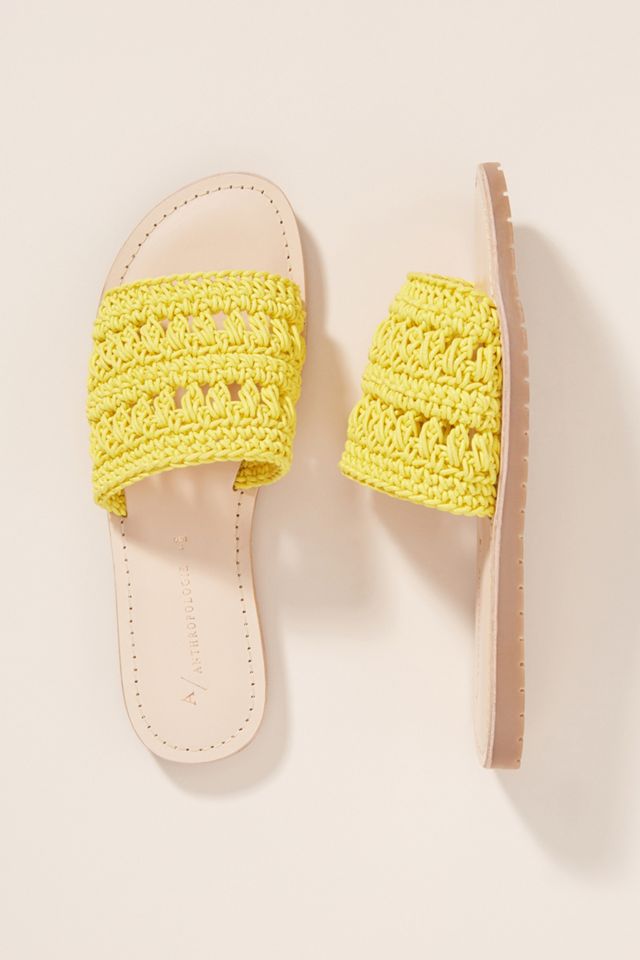 Pia Crocheted Slide Sandals | Anthropologie