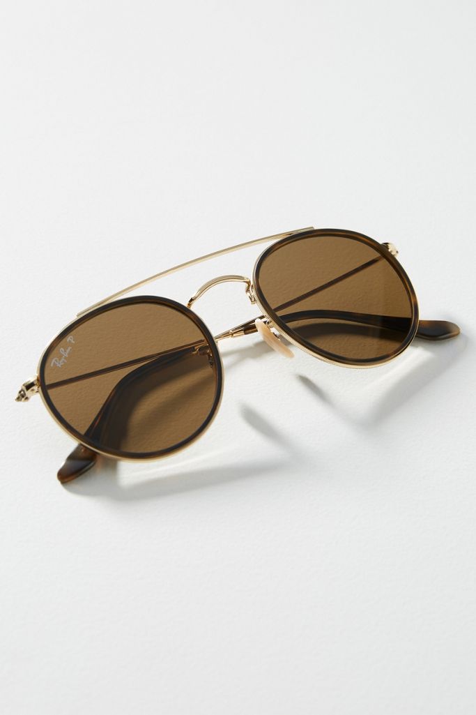 Ray-Ban Aviator Brow-Bar Sunglasses | Anthropologie
