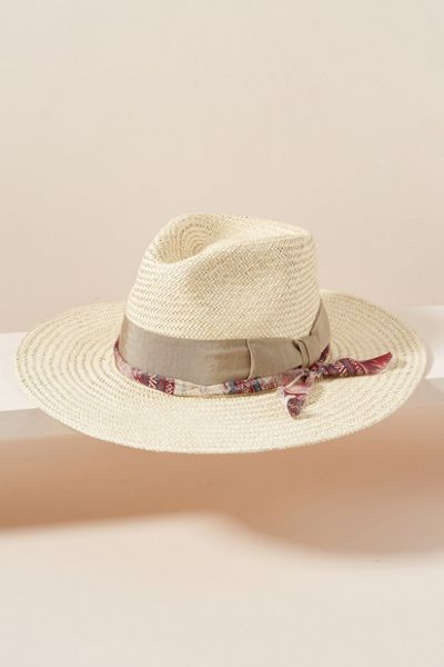 Beau Trimmed Panama Hat | Anthropologie
