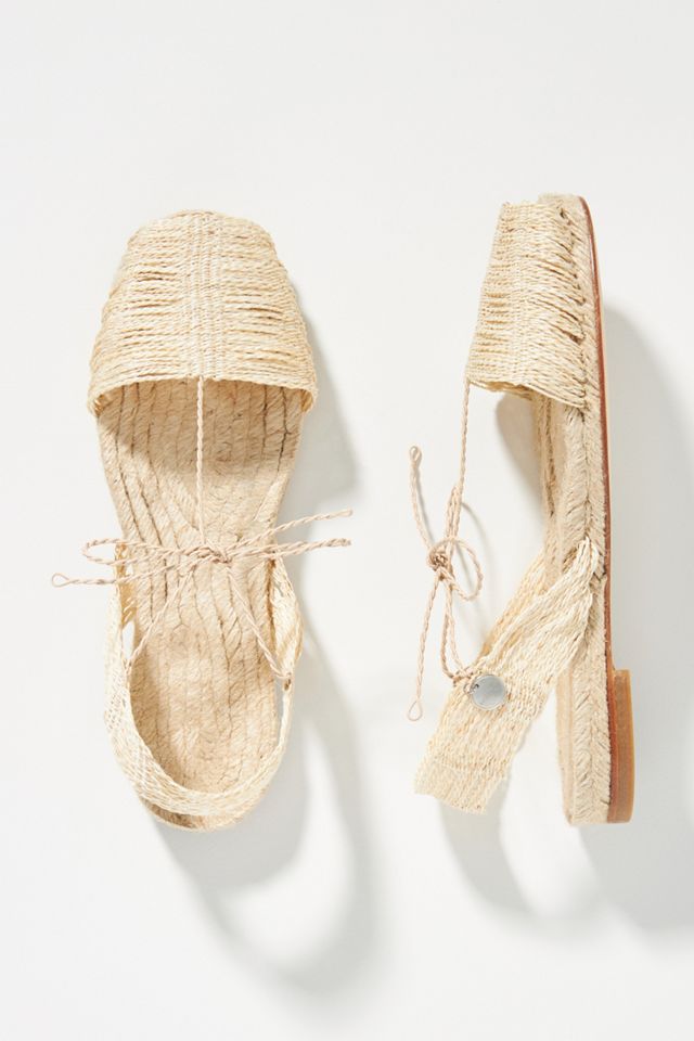 Ball Pages Raffia Slingback Sandals | Anthropologie