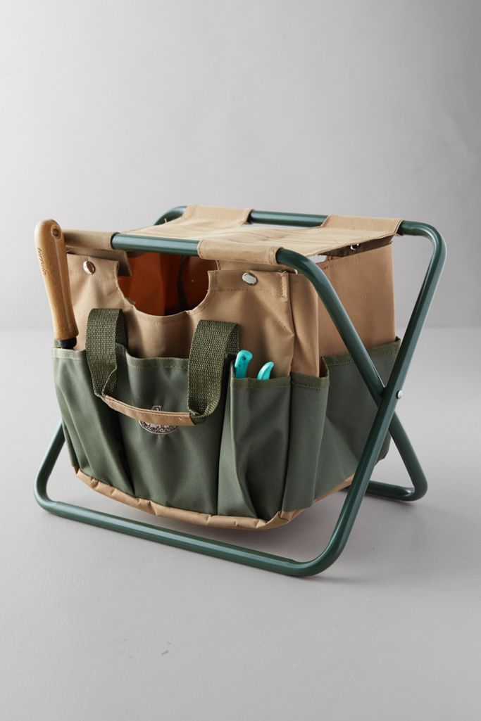 Canvas Carry-All Garden Stool | Anthropologie
