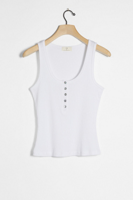 Ribbed Henley Tank | Anthropologie