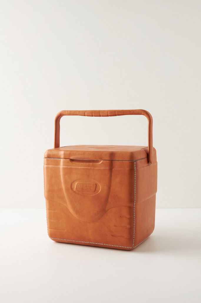 Sol&Luna Portable Leather-Wrapped Cooler | Anthropologie