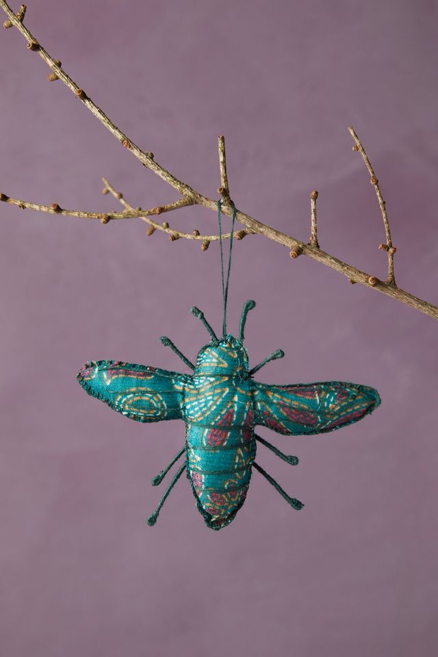 Recycled Sari Fabric Bee Ornament | Anthropologie