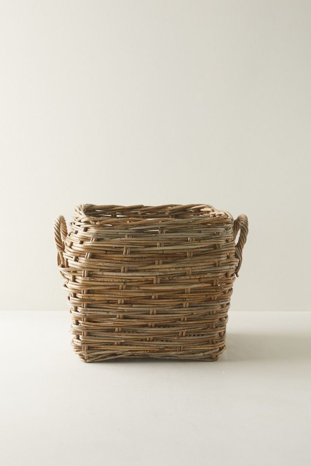 Woven Rattan Basket | Anthropologie