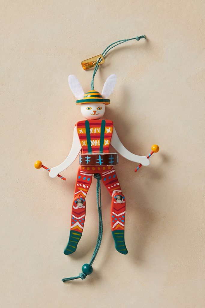 Romy the Rabbit Marionette Ornament | Anthropologie