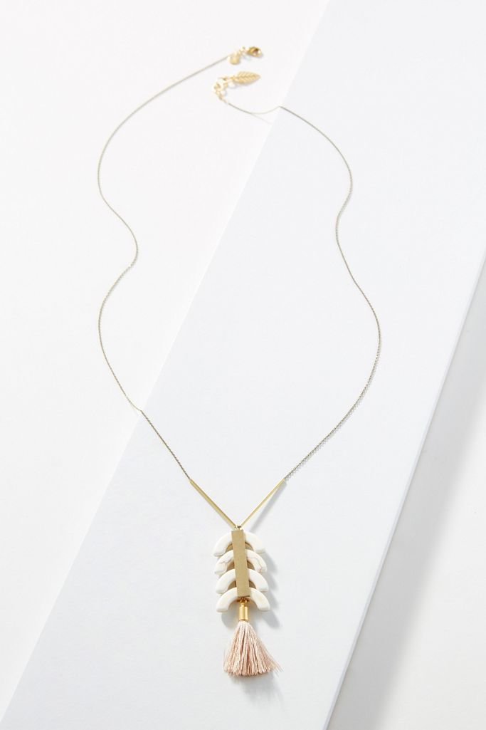 David Aubrey Tasseled Pendant Necklace | Anthropologie
