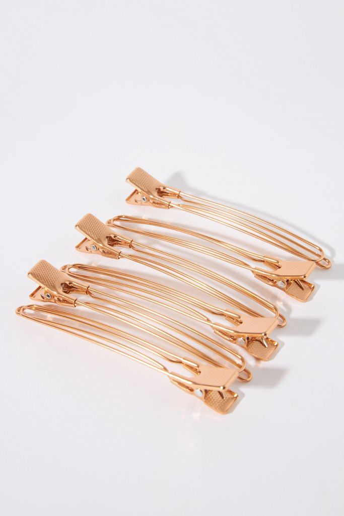 KITSCH Rose Gold Hair Clip Set | Anthropologie