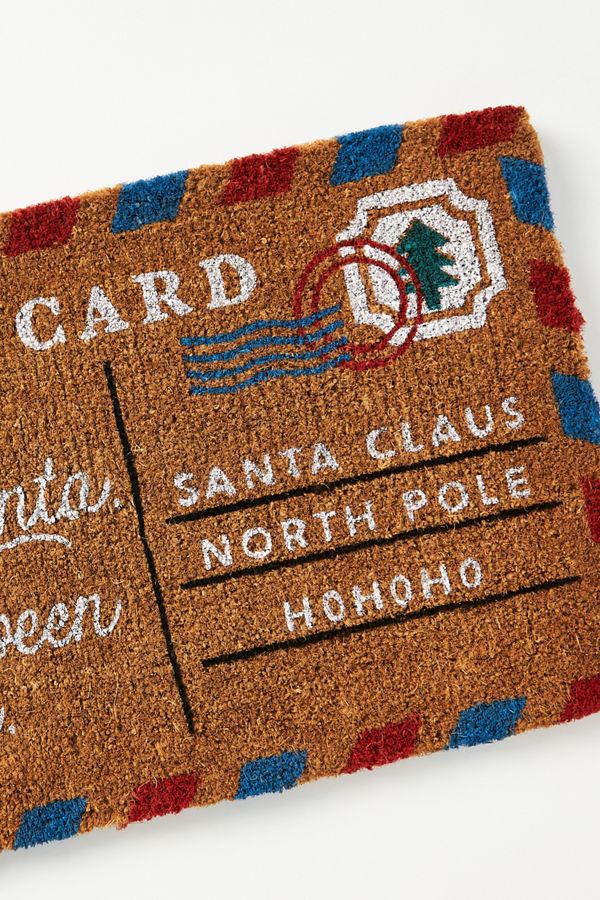Dear Santa Postcard Doormat | Anthropologie UK