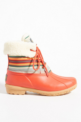 Pendleton Striped Roll-Top Weather Boots | Anthropologie