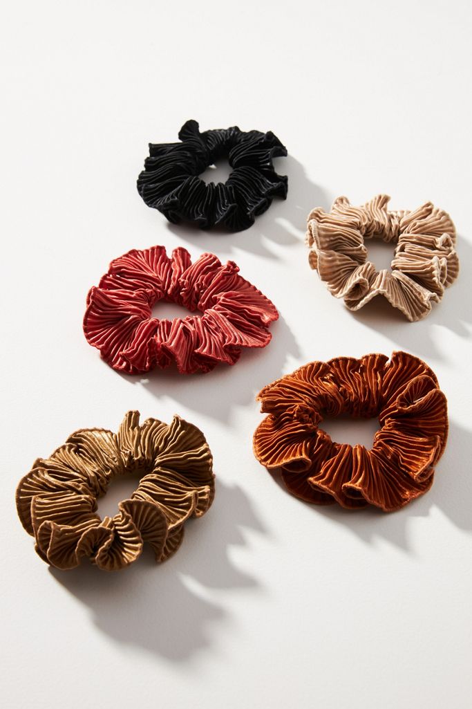 Pleated Scrunchie Set | Anthropologie