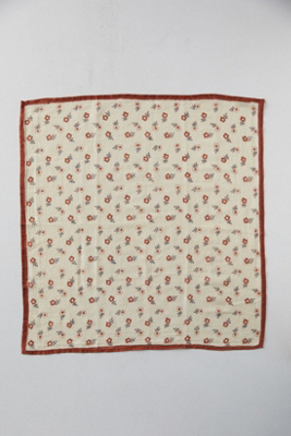 Block Print Cotton Bandana, Red Florals | Anthropologie