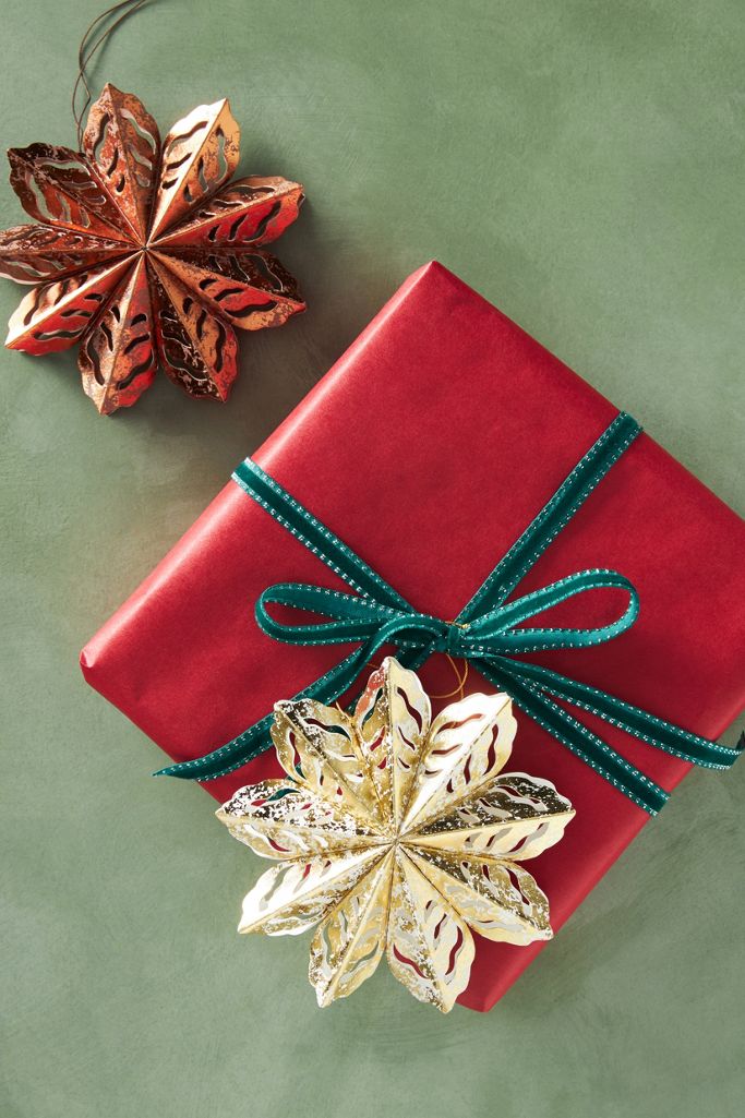 Metallic Paper Star Gift Tie-Ons, Set of 2 | Anthropologie