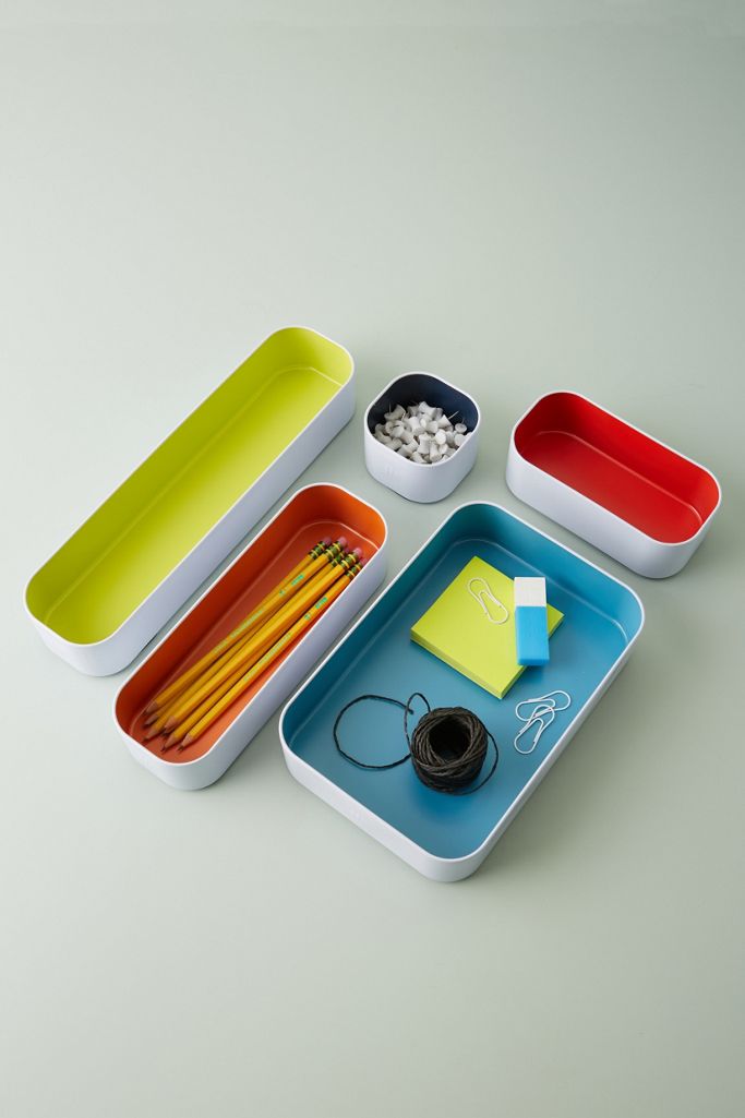 Desk Drawer Stacking Bins, Set of 5 | Anthropologie